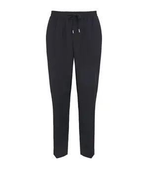 Sandro Wool-blend Drawstring Trousers - Blue