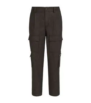 Brunello Cucinelli Virgin Wool Cargo Trousers - Brown
