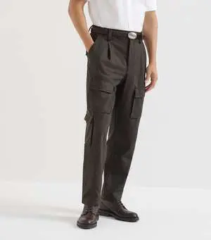 Brunello Cucinelli Virgin Wool Cargo Trousers