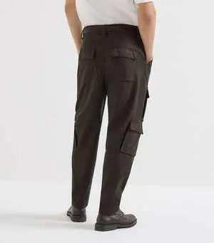 Brunello Cucinelli Virgin Wool Cargo Trousers