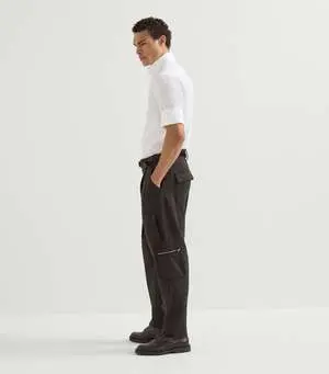 Brunello Cucinelli Virgin Wool Cargo Trousers