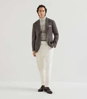 Brunello Cucinelli Virgin Wool Deconstructed Cavallo Blazer