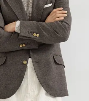 Brunello Cucinelli Virgin Wool Deconstructed Cavallo Blazer