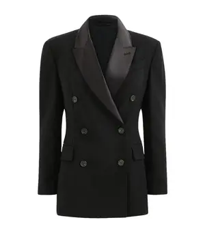 Brunello Cucinelli Monili-detail Tuxedo Jacket - Black