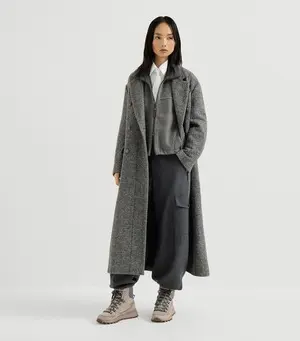 Brunello Cucinelli Suede Shearling-trim Hiking Boots
