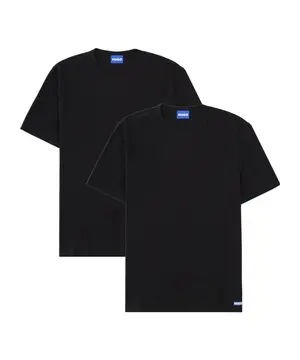 Hugo Boss Hugo Logo Trim T-shirts Pack - Black