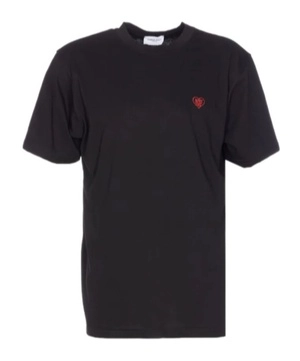 FAMILY FIRST Logo Embroidered Crewneck T-shirt - Black