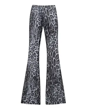 ANIYE BY Jodi Flared Leopard Pants - Black