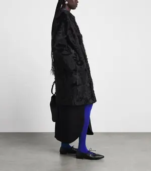 JIL SANDER Fur V-neck Coat