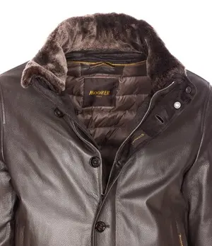 MOORER Cleros P1 Leather Jacket - Black