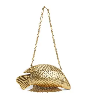 Cult Gaia Mini Brass Neemo Clutch Bag - Gold