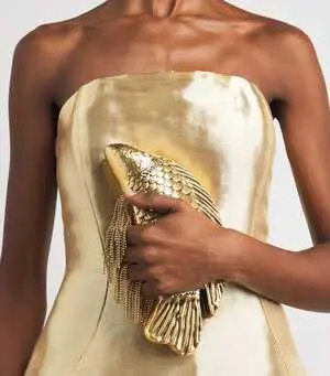 Cult Gaia Mini Brass Neemo Clutch Bag