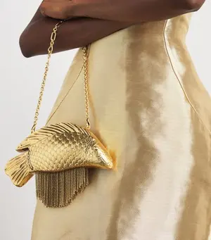 Cult Gaia Mini Brass Neemo Clutch Bag