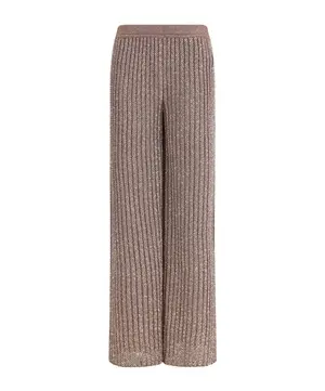 Missoni Ribbed Knitted Trousers - Brown