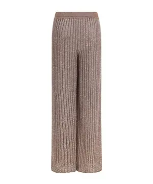 Missoni Ribbed Knitted Trousers - Brown