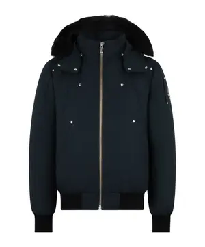 Moose Knuckles Zip-up Bomber Jacket - Black