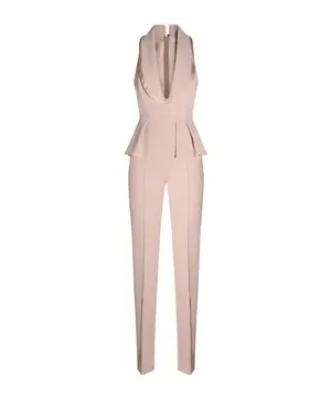 Elisabetta Franchi Peplum Halterneck Jumpsuit - No