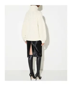 Elisabetta Franchi Cable-knit Turtleneck Sweater