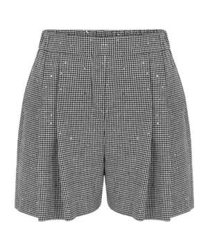 Fabiana Filippi Sequin Houndstooth Shorts - Grey
