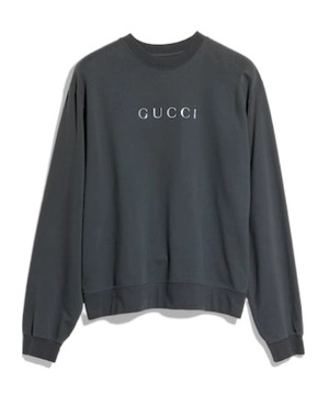 Gucci Cotton Jersey Sweatshirt With Print - Dark Grey
