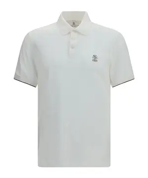 Brunello Cucinelli Logo-embroidered Polo Shirt