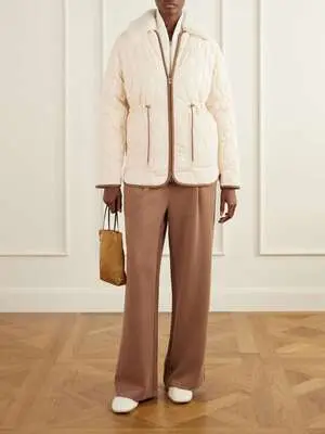 Varley Bartley Plush-trimmed Padded Quilted Shell Jacket