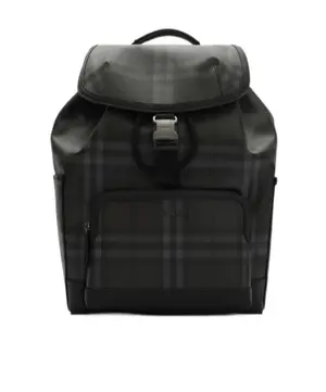 Burberry City Check Clip Backpack - Iron-gray