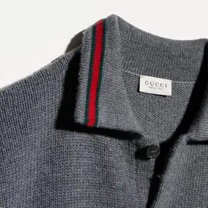 Gucci Polo-collar Cardigan - Dark Gray