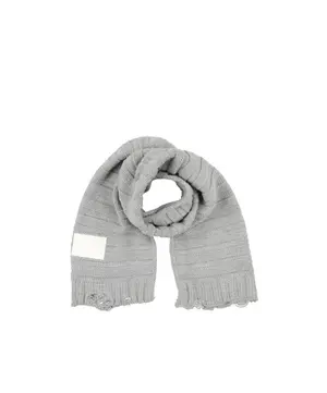 MAISON MARGIELA Solid-color Knitted Scarf - Grey