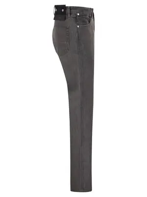 Stone Island Logo Patch Straight Leg Jeans