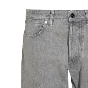 Stone Island Logo Patch Straight Leg Jeans
