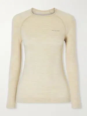 Falke Stretch Wool-blend Baselayer - Neutrals