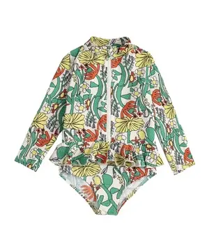 BOBO CHOSES Ruffled Zip One-piece Swimwear - Color