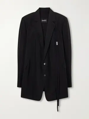 ANN DEMEULEMEESTER Agnes Crepe Blazer - Black
