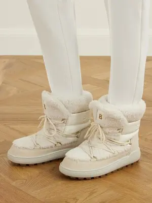 Bogner Chamonix S 10 C Leather And Suede-trimmed Shearling Snow Boots
