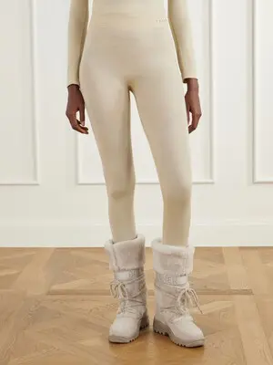 Falke Stretch Wool-blend Leggings - Neutrals