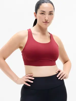 Athleta Interval Sports Bra D-dd - Decadent Red
