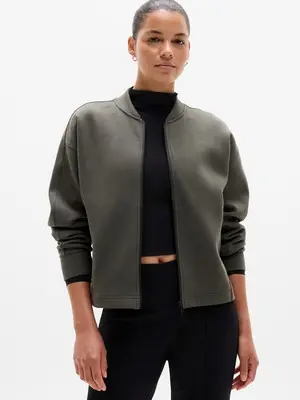 Athleta Form Knit Bomber Sweatshirt - Jungle