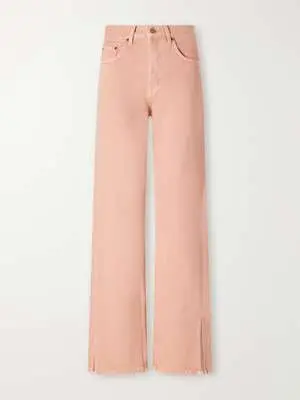 B Sides Charlot Split Hem Mid-rise Wide-leg Jeans - Pink