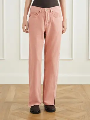 B Sides Charlot Split Hem Mid-rise Wide-leg Jeans