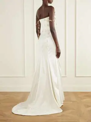 VIVIENNE WESTWOOD Pearl-embellished Satin Gown