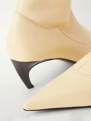 Khaite Valerie Leather Ankle Boots