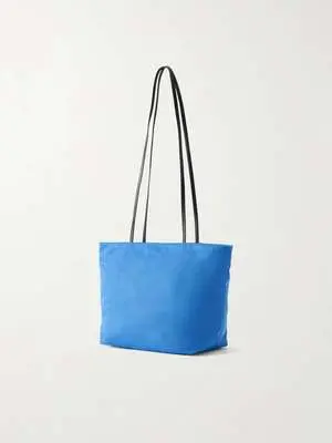 VALESQUE Spaghetti Leather-trimmed Satin Shoulder Bag