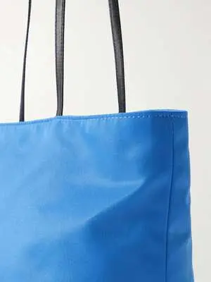 VALESQUE Spaghetti Leather-trimmed Satin Shoulder Bag