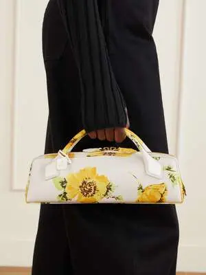 Alaïa Le Teckle Floral-print Leather Clutch