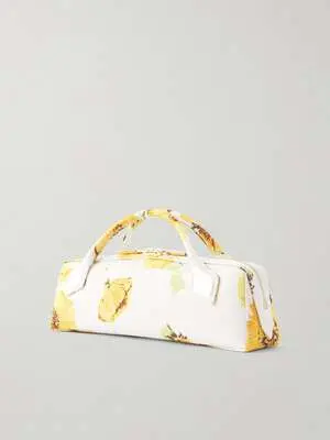 Alaïa Le Teckle Floral-print Leather Clutch