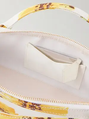 Alaïa Le Teckle Floral-print Twill Clutch - Yellow