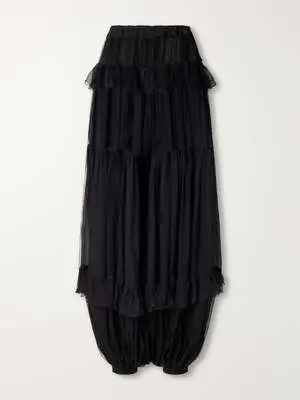 Chloé Balloon Silk-mousseline Pants - Black