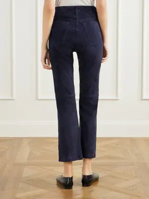 JOSEPH Duke Suede Flared Pants
