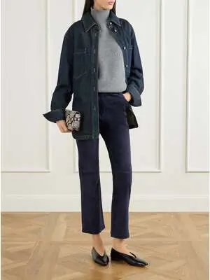 JOSEPH Duke Suede Flared Pants